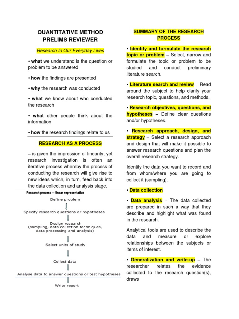 Quantitative Method Research Reviewer | PDF | Methodology ...