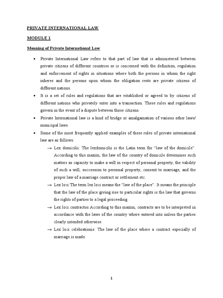 Private International Law - Complete | PDF | Sovereign Immunity ... Private International Law - Complete | PDF | Sovereign Immunity ...