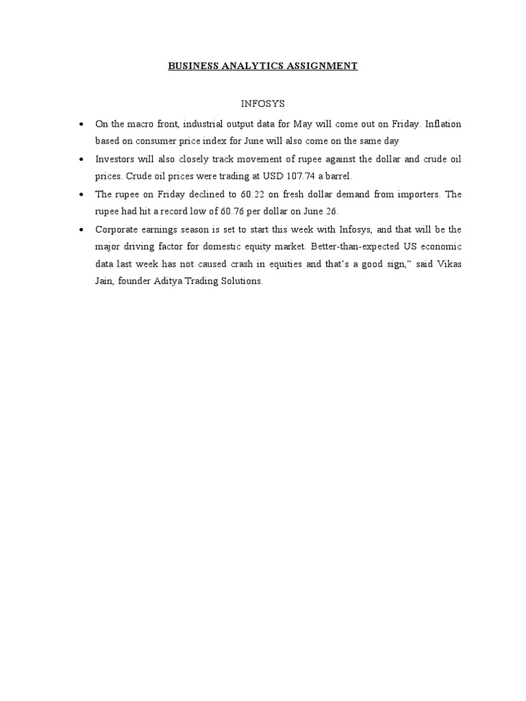 Business Analytics Assignment | PDF