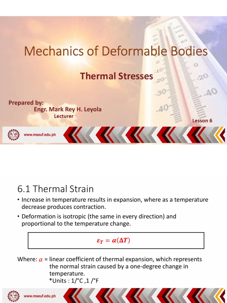 3.0 Semi-Finals - Mechanics of Deformable Bodies - Lecture. PDF | PDF