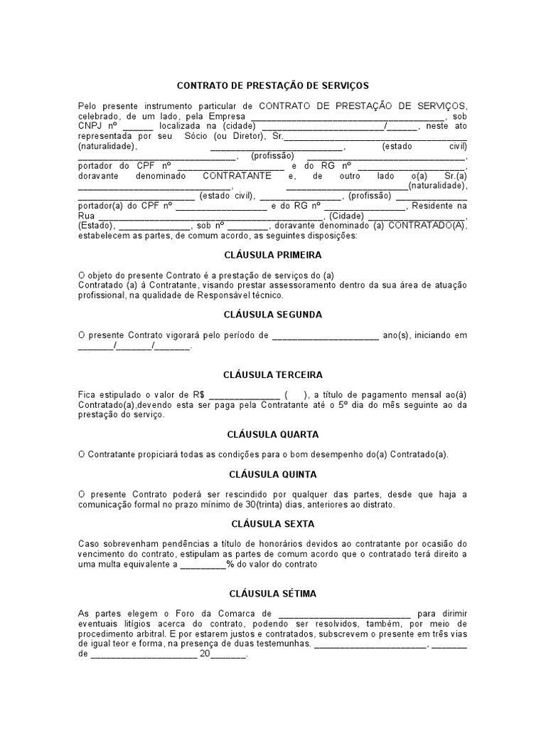 Modelo de Contrato | PDF