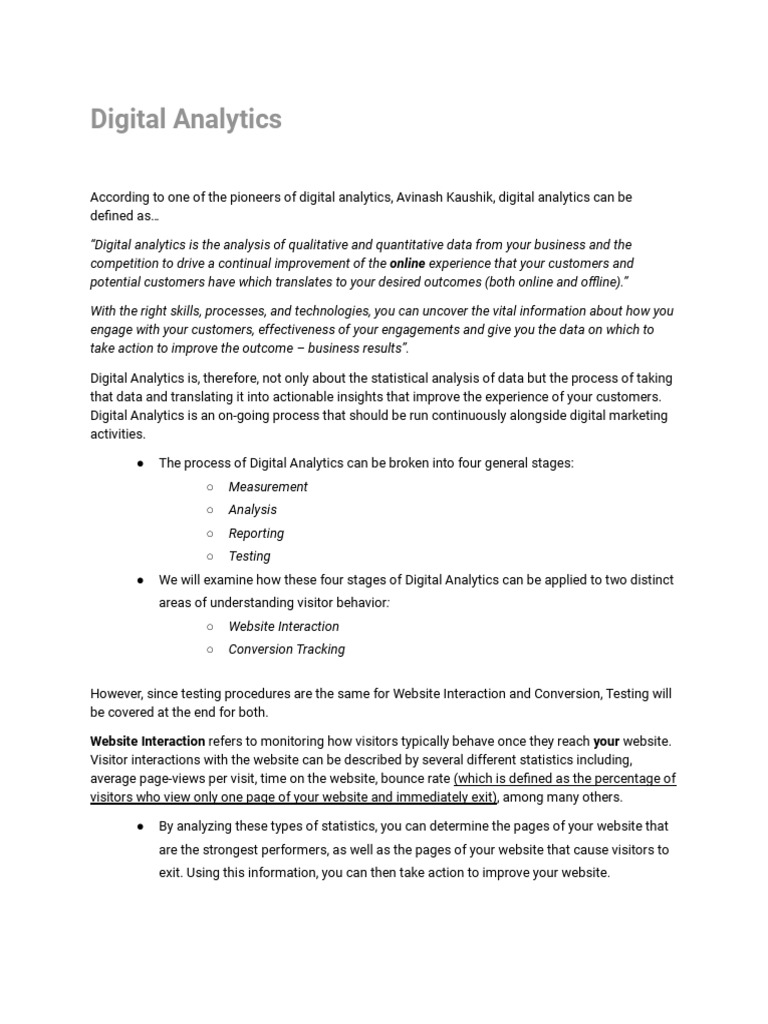 Digital Analytics | PDF | Http Cookie | Analytics