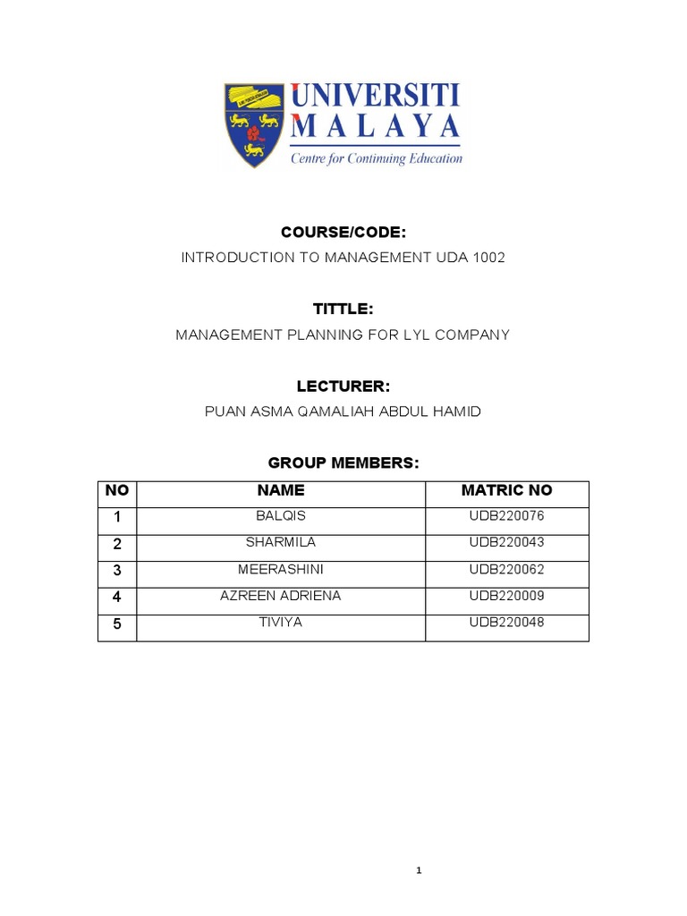 Assignment of Management | PDF