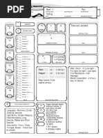 DND 5E CharacterSheet FormFillable | PDF | Storytelling | Role Playing