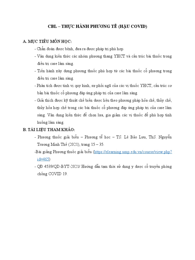 CBL-HẬU-COVID-PHẦN-1 | PDF