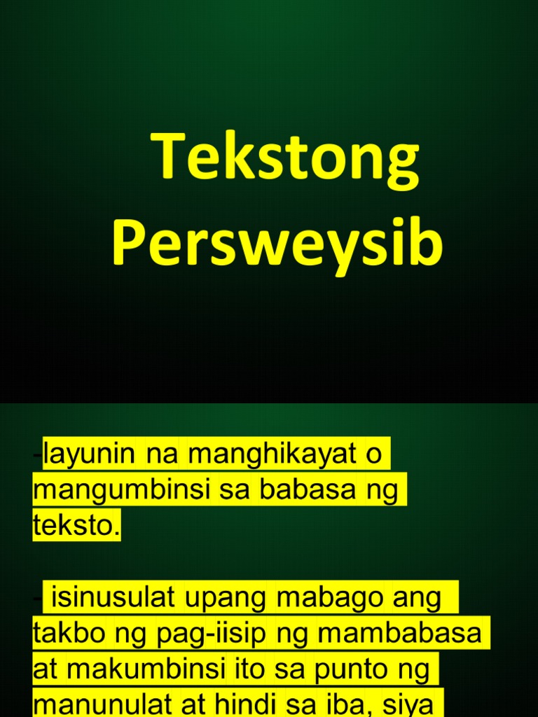 Vdocuments - MX Tekstong Persweysib | PDF