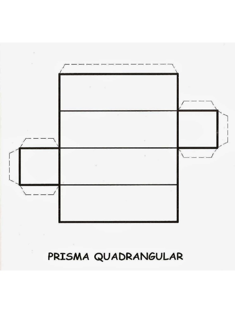 Molde Geometrico Prisma Quadrada | PDF