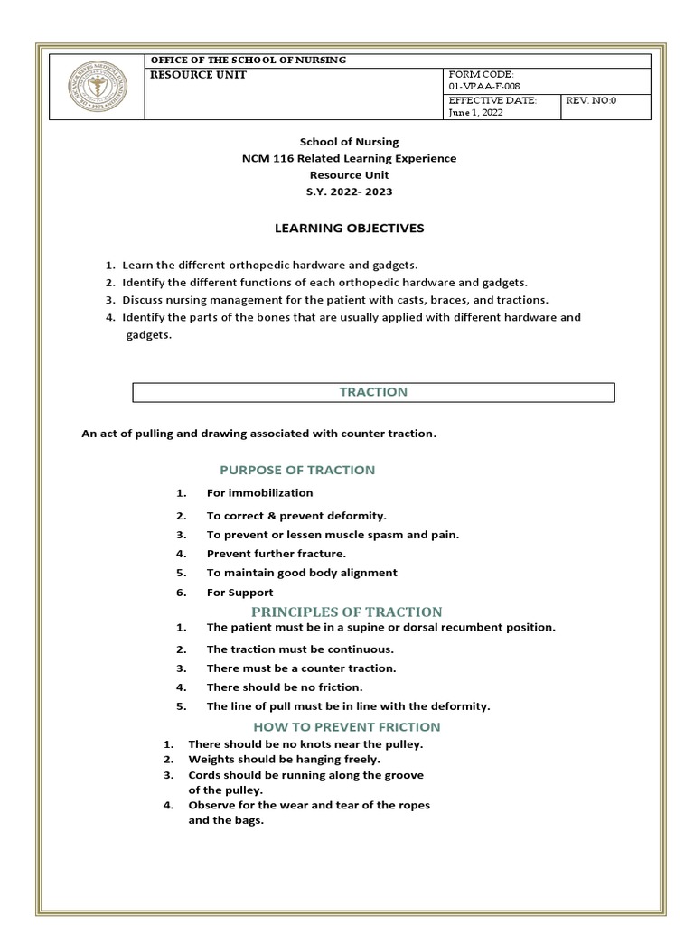 Ortho Resource Unit | PDF | Spinal Cord | Knee