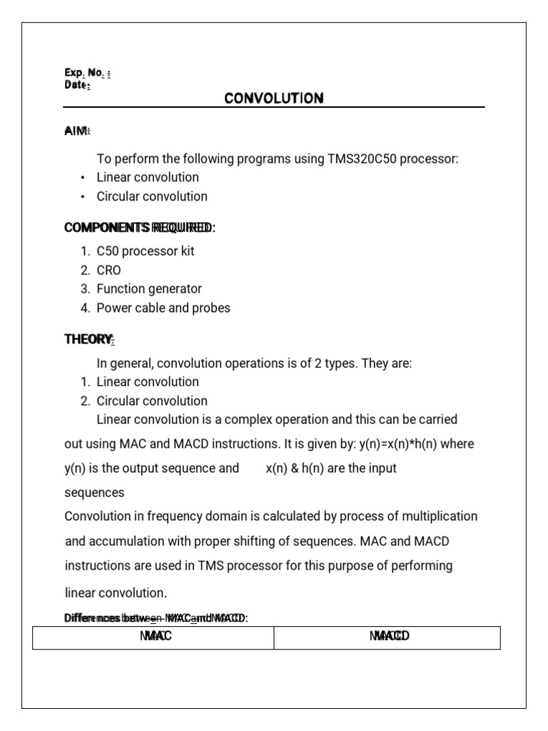 DSP Convolution Guide | PDF