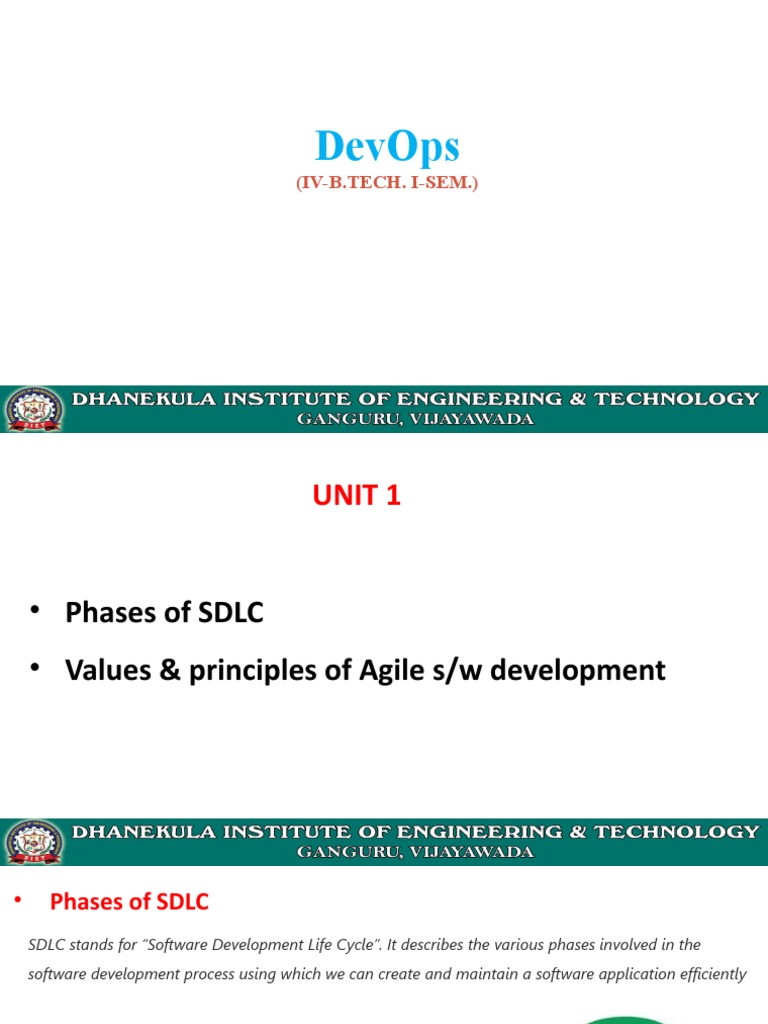 Devops Unit-1 | PDF | Agile Software Development | Software Development Process