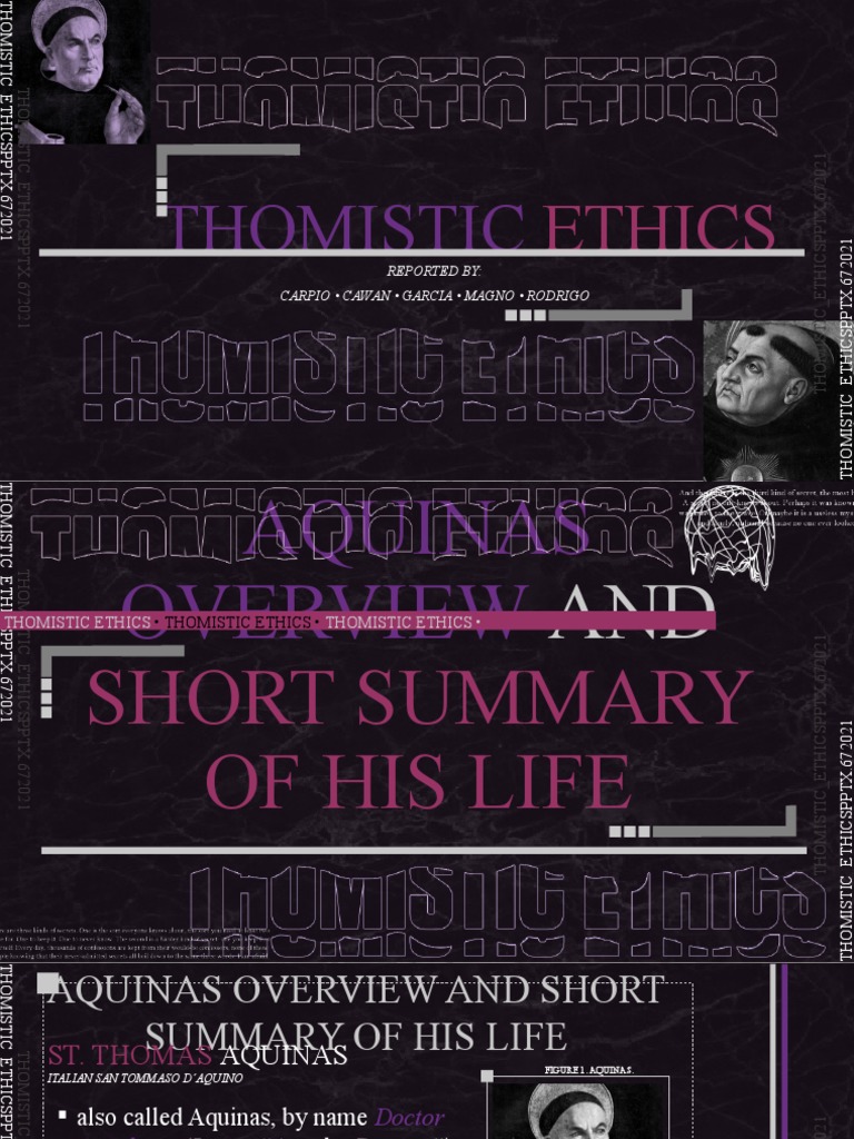 Thomistic Ethics Overview | PDF | Thomas Aquinas | Thomism