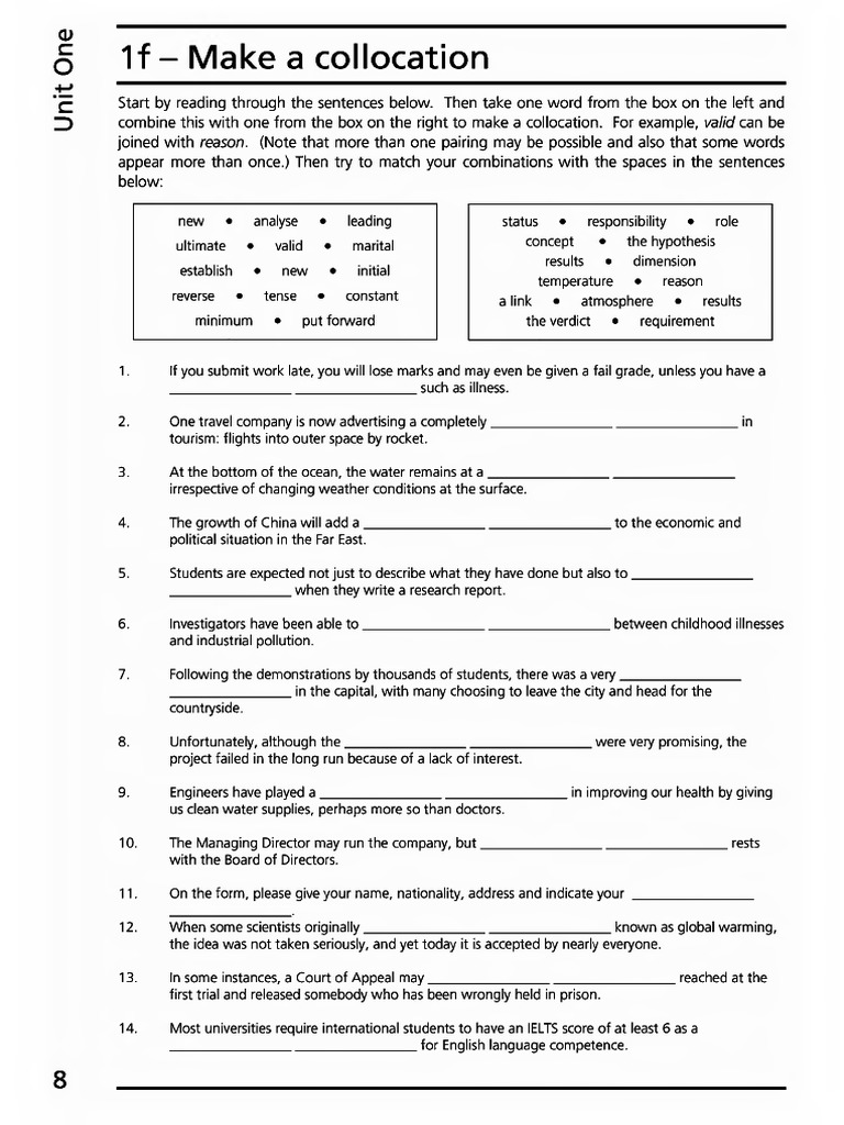 Make A Collocation Challenge | PDF