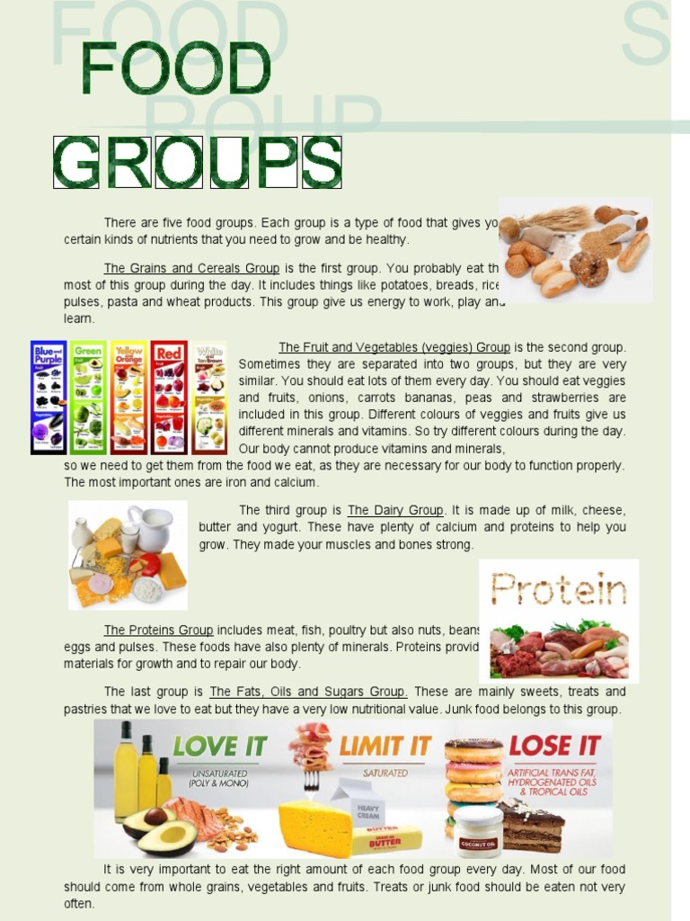 Food Groups | PDF