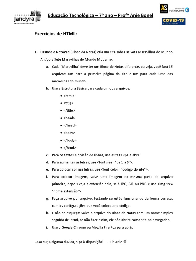 7º Ano - Educação Tecnológica | PDF