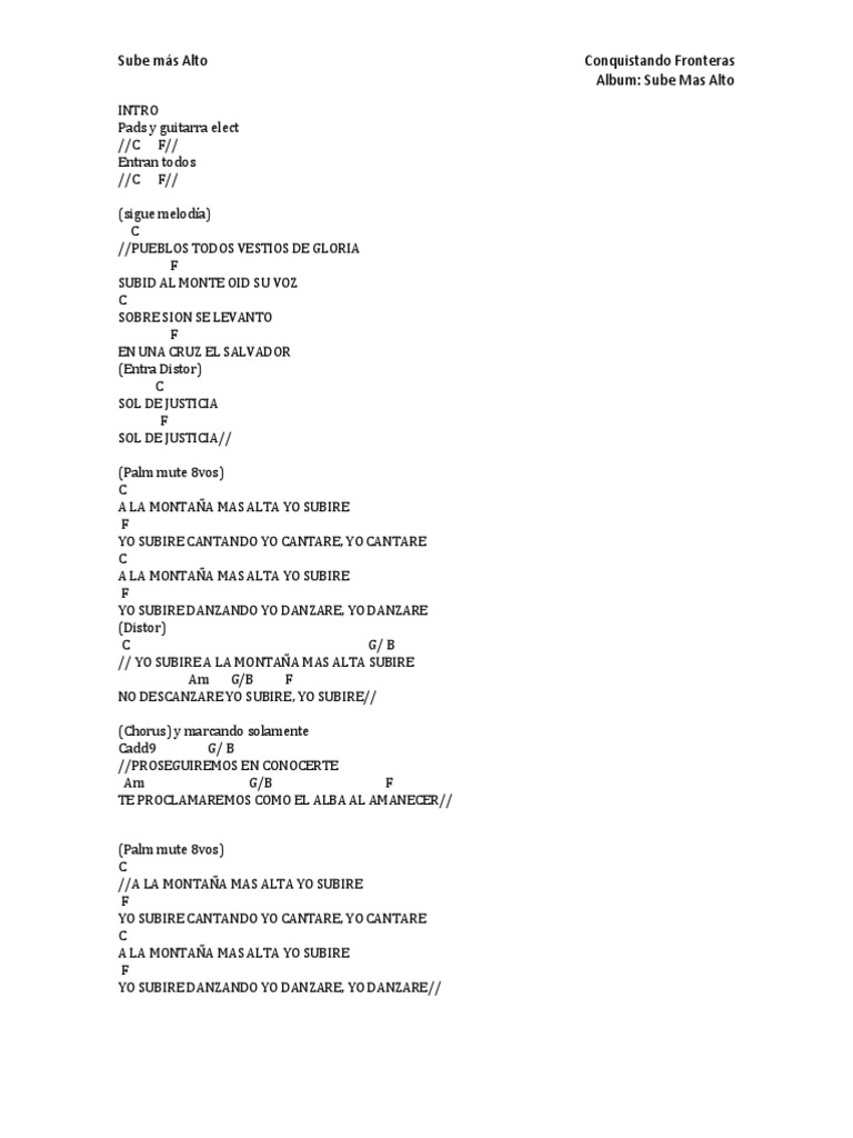 Sube Mas Alto | PDF