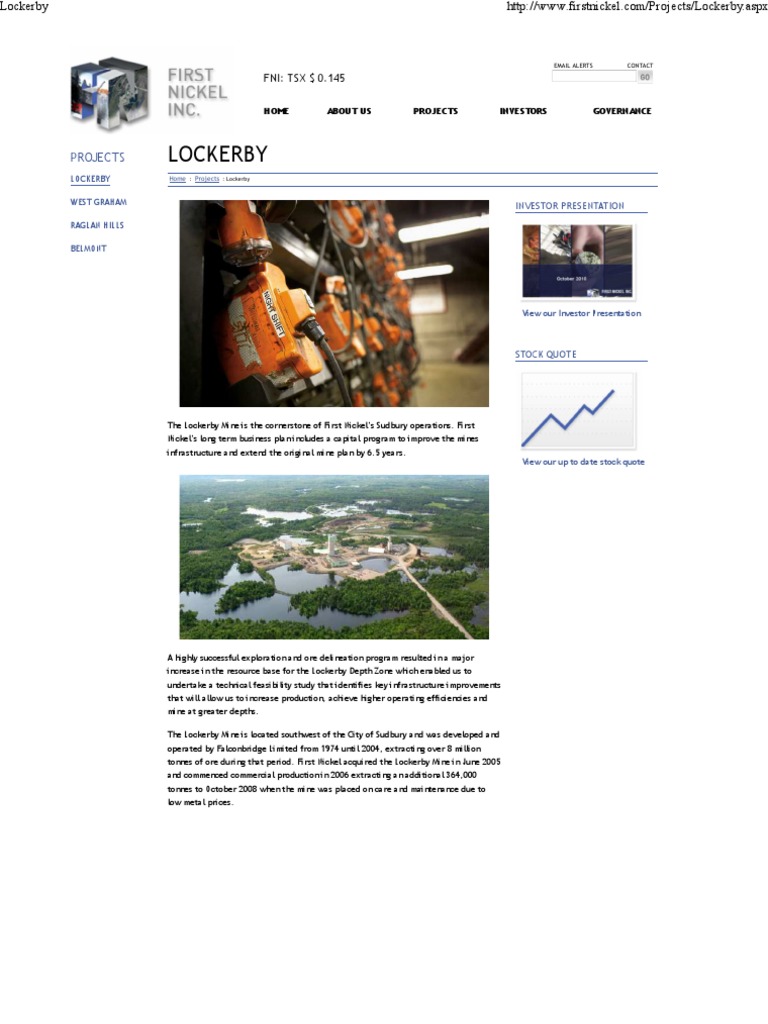 Locker by | PDF | Nickel | Mining