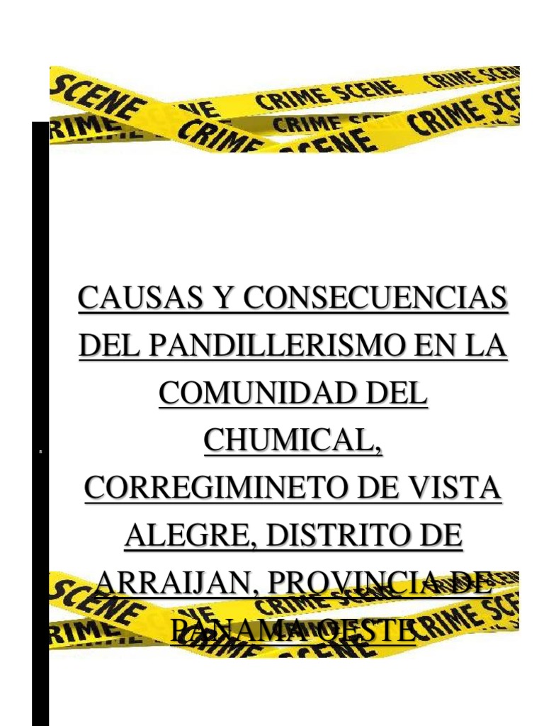 Causas y Consecuencias del Pandillerismo en Chumical | PDF | Violación ...