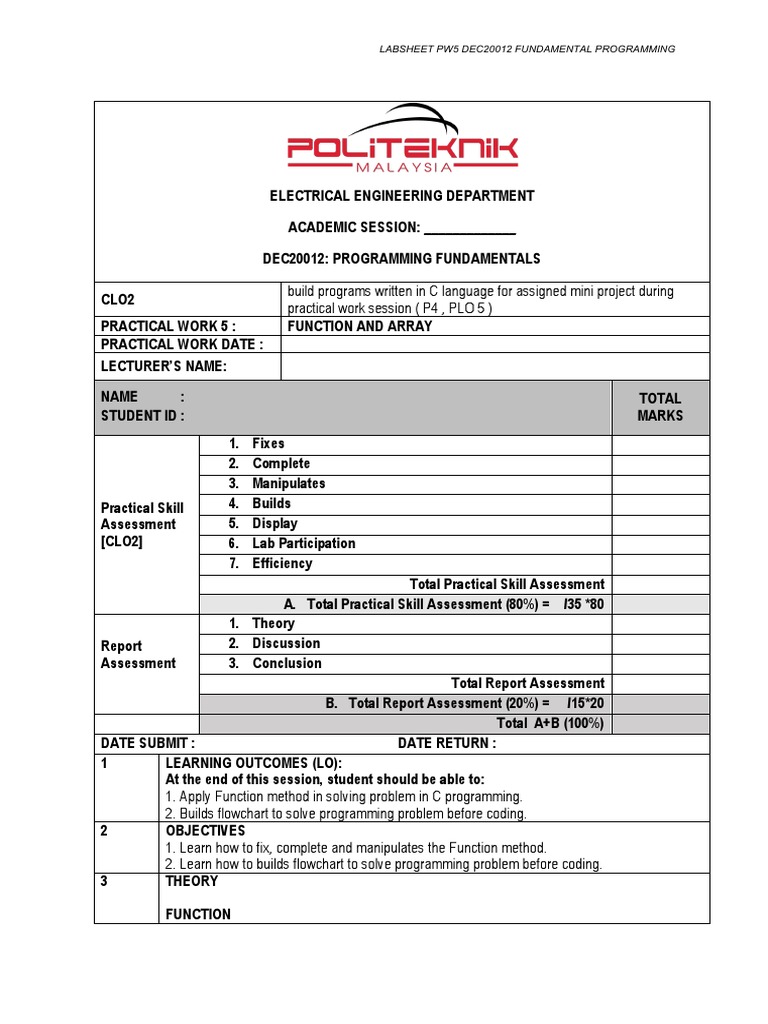 Practical Work 5 | PDF