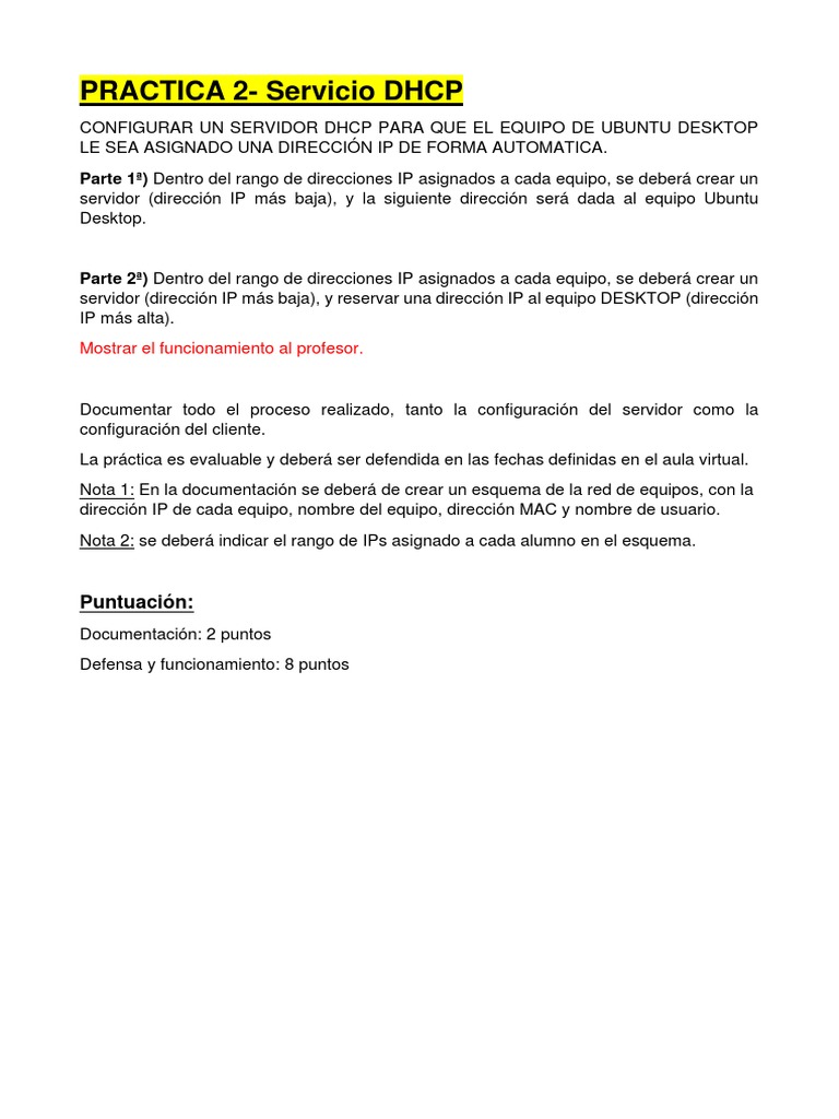 Configurar DHCP en Ubuntu Desktop | PDF | Informática
