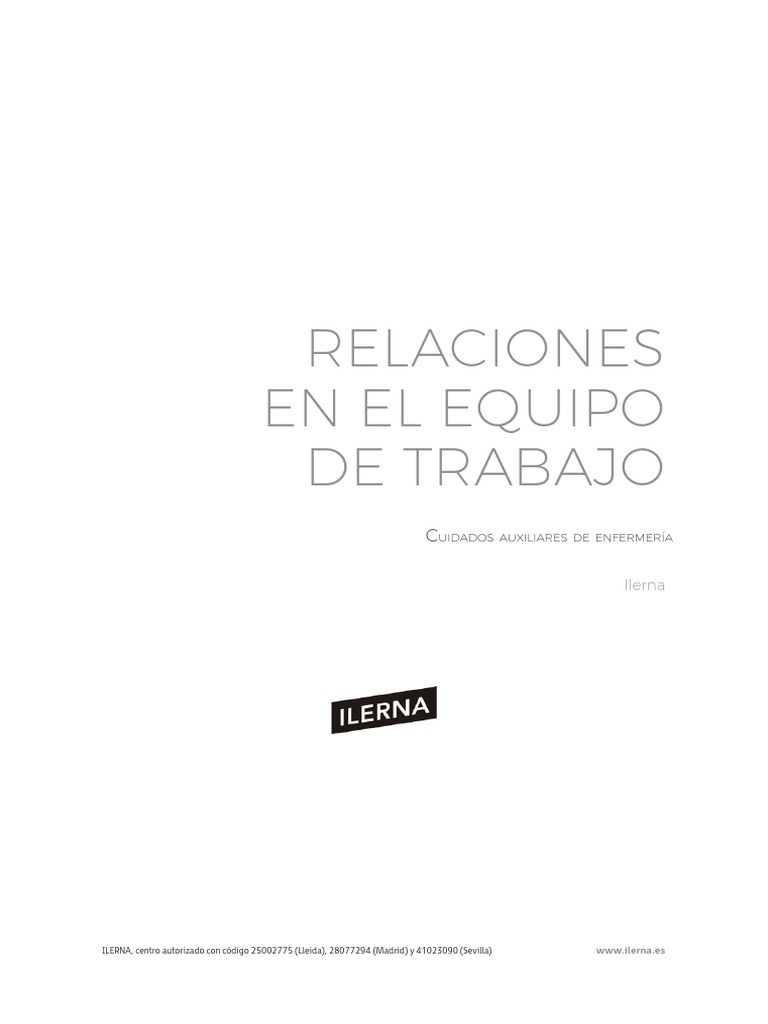 Relaciones Equipo De Trabajo Ilerna Pdf Comunicación Comunicación