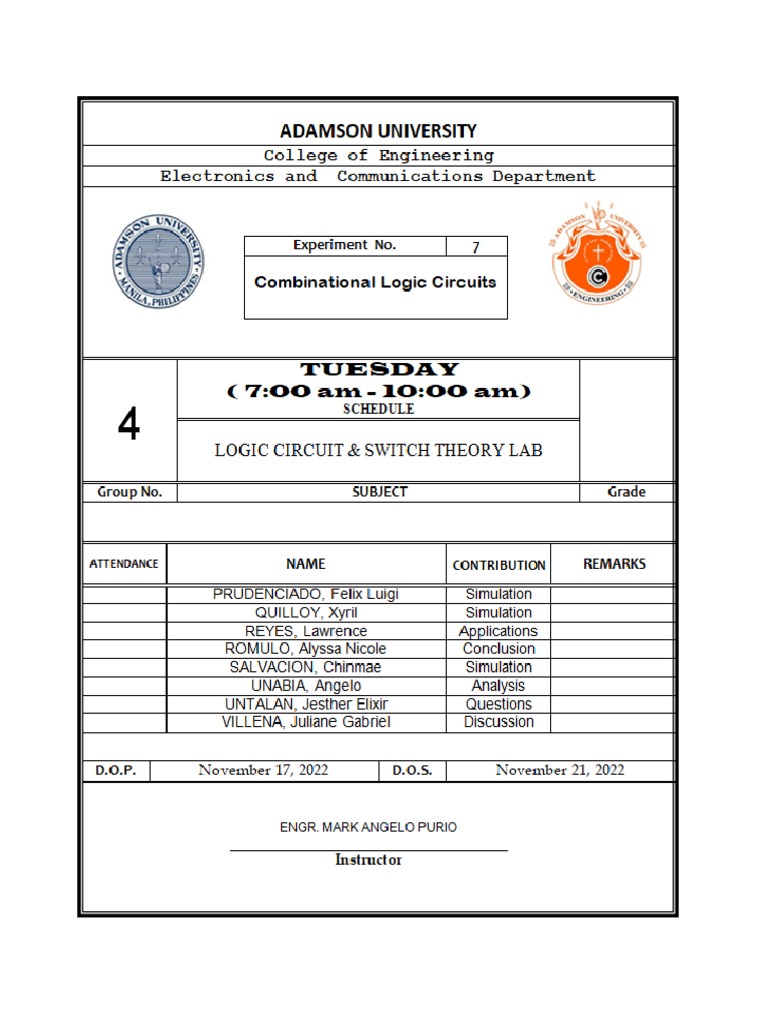 LCST Exp7 Group4 | PDF