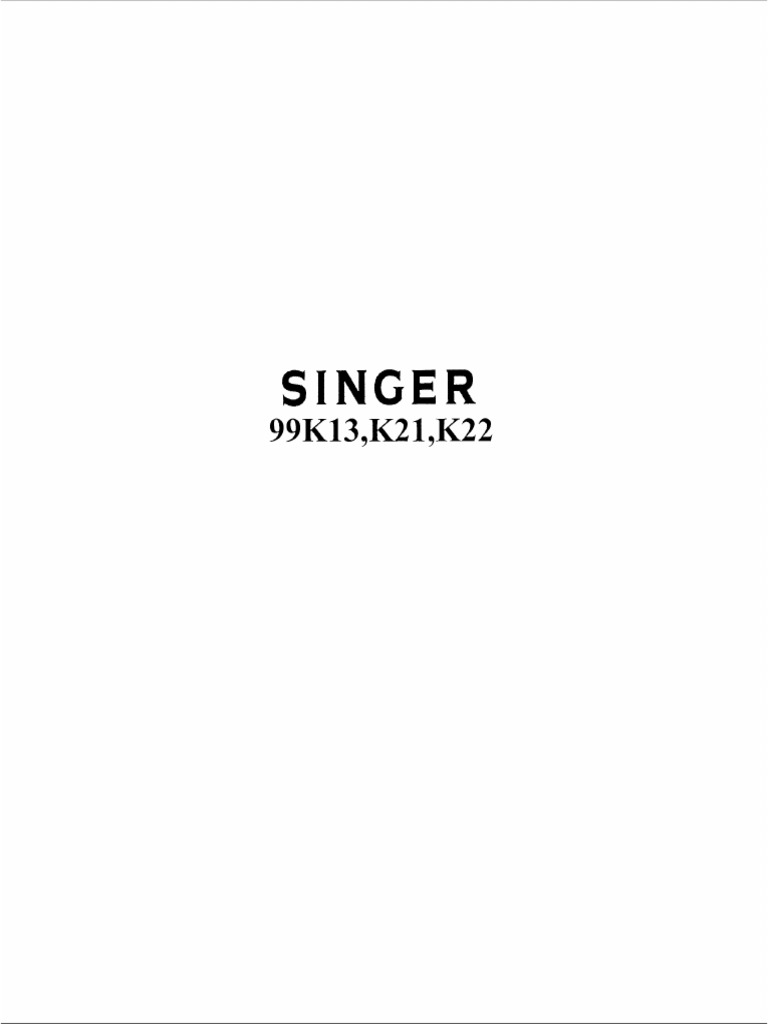 Singer Parts List 99K | PDF