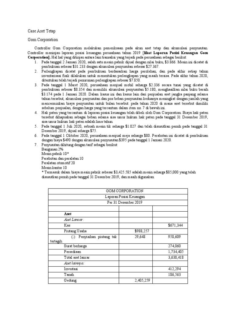 Case Aset Tetap | PDF