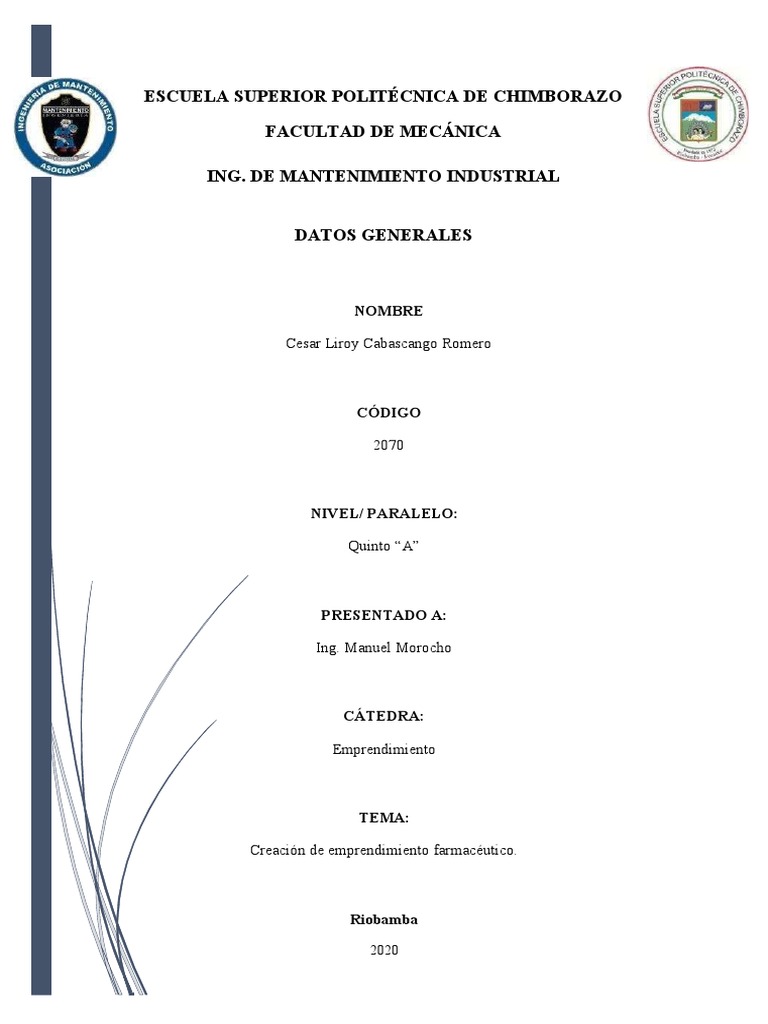 8 Emprendimiento Tipo Farmaplus | PDF | Farmacia | Contabilidad