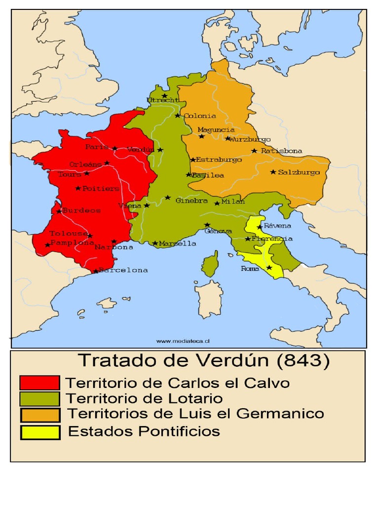 Mapa Imperio Romano - Germanico y Carolingio | PDF