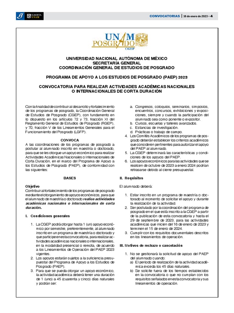 Convoc PAPEP-2023 | PDF