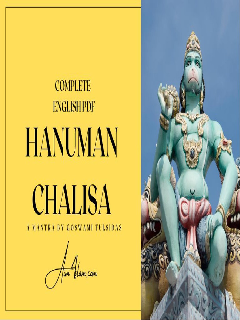 A Devotional Hymn to Lord Hanuman: A Translation of the Hanuman Chalisa | PDF | Hindu Mythology ...