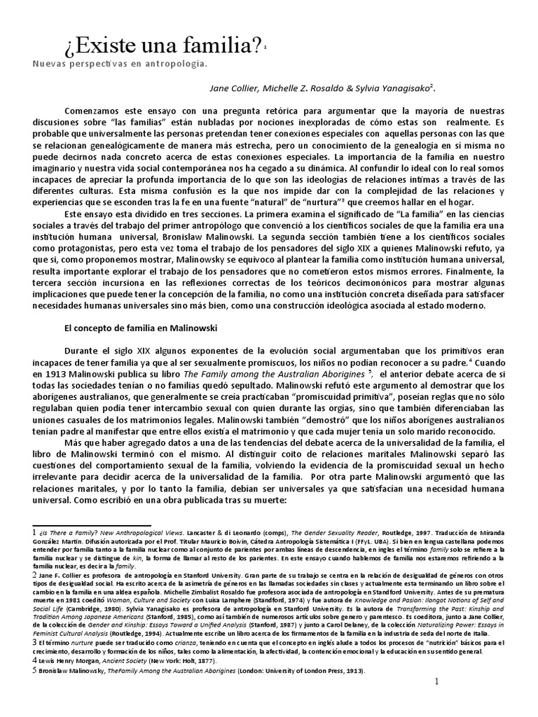 Clase 8 - Jane Collier - Existe Una Familia | PDF | Ciencias sociales ...