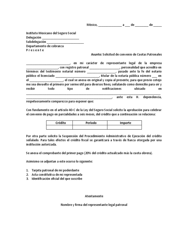 Solicitud de Convenio de Pago en Parcialidades Con Garanta | PDF