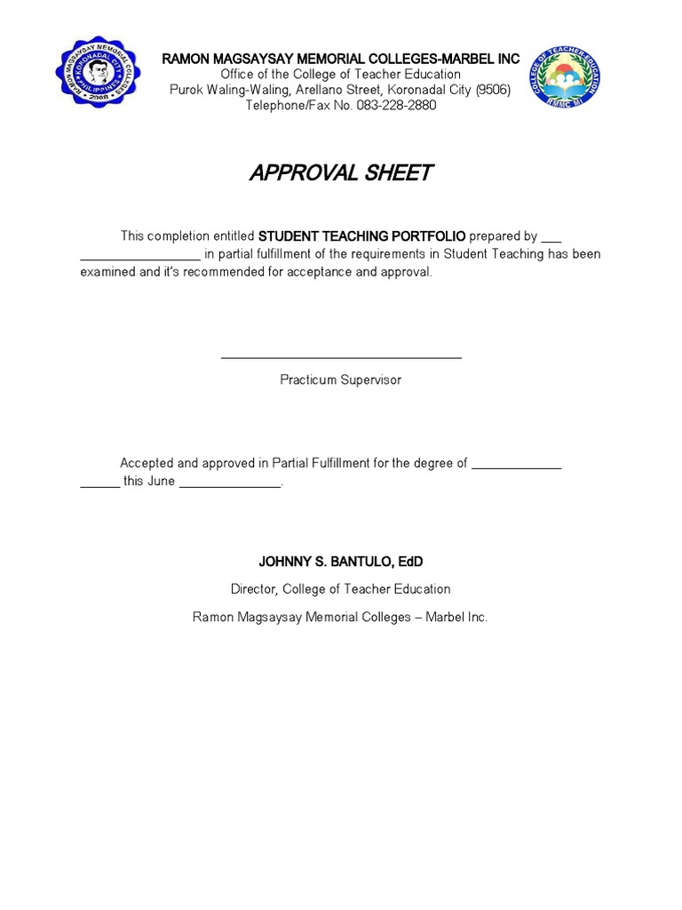 Approval Sheet | PDF