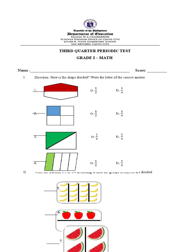 Third Periodic Test | PDF | Mathematics
