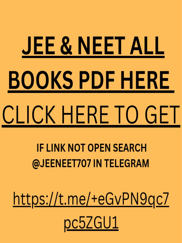 Jee & Neet All Books PDF Here: Click Here To Get | PDF