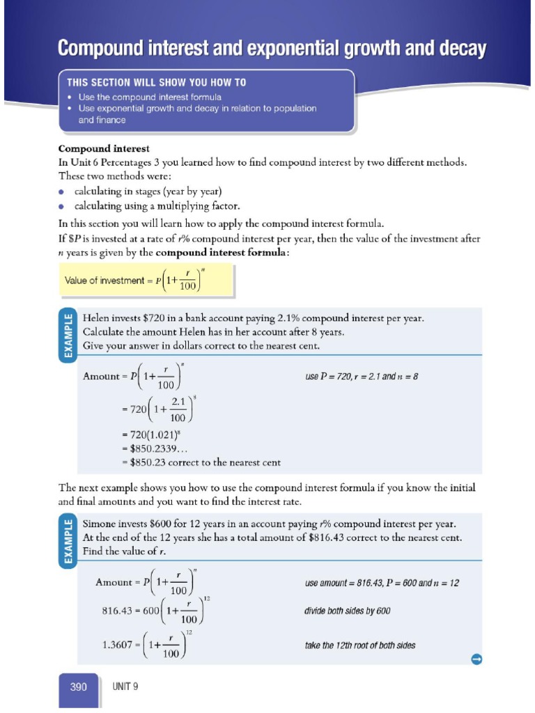 Exponential Growth and Decay | PDF