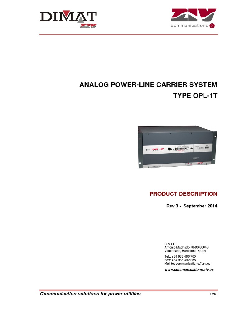 OPL-1T Analog Power-Line Carrier System | PDF | World Wide Web ...