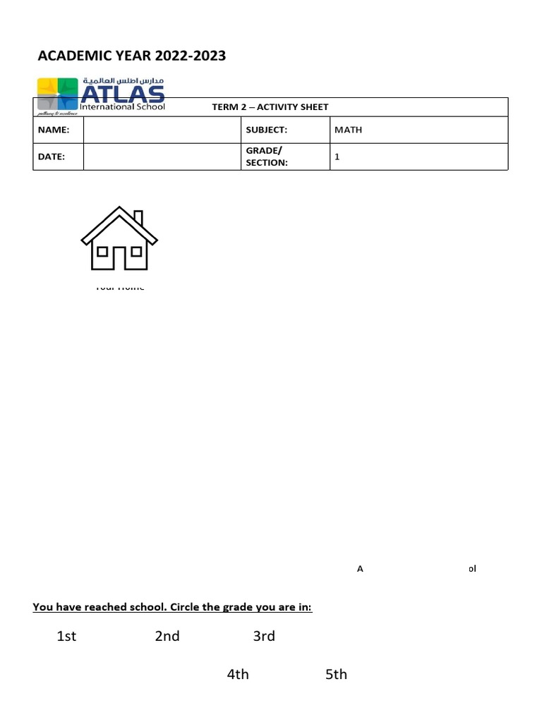 MATH - Welcome Back Activity - Grade 1 Week 1 | PDF