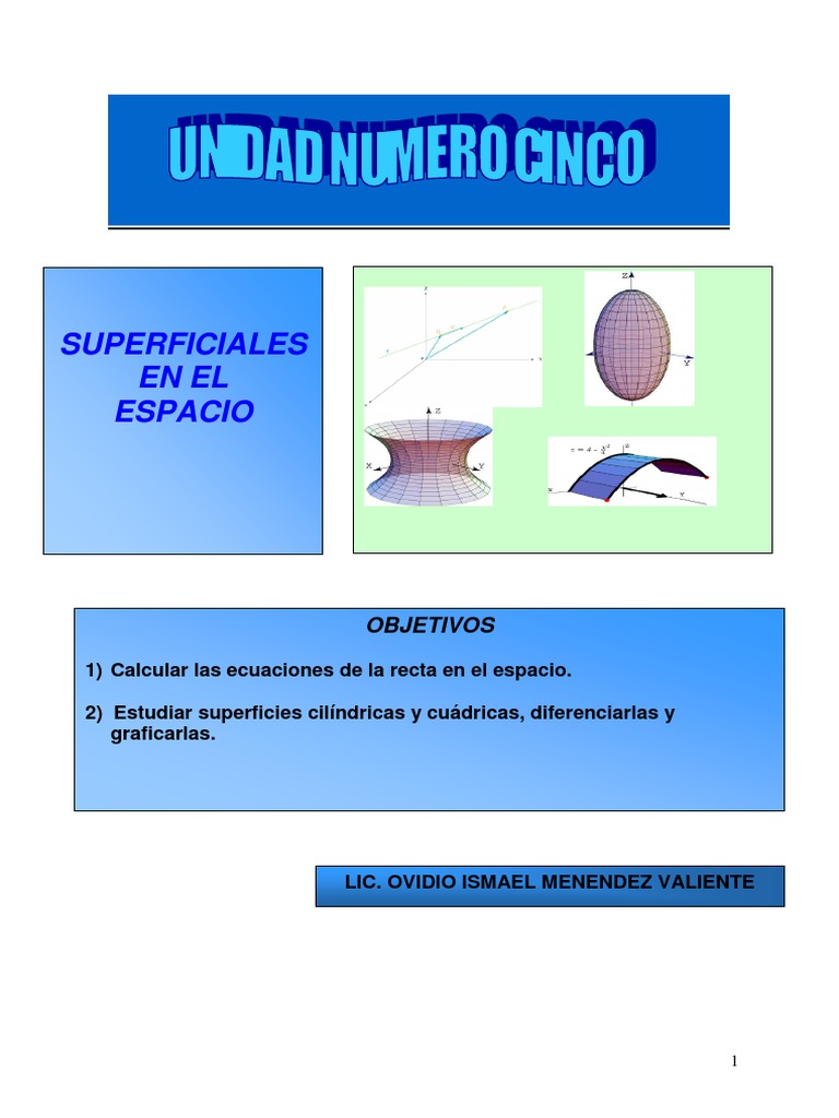 13-Superficies en El Espacio | PDF | Elipse | Objetos matemáticos