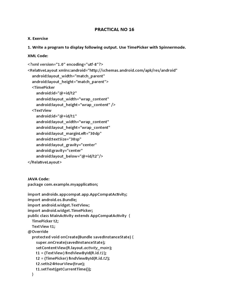 Practical No 16 | PDF | Android (Operating System) | Software Engineering