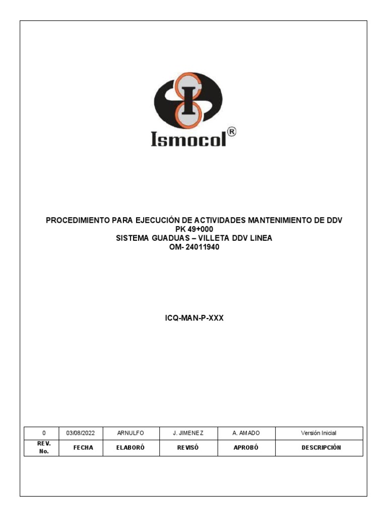Icq-Man-P-Xxx Proc. Actv. Obras de Geotecnia & e PK 49+000. | PDF Icq-Man-P-Xxx Proc. Actv. Obras de Geotecnia & e PK 49+000. | PDF
