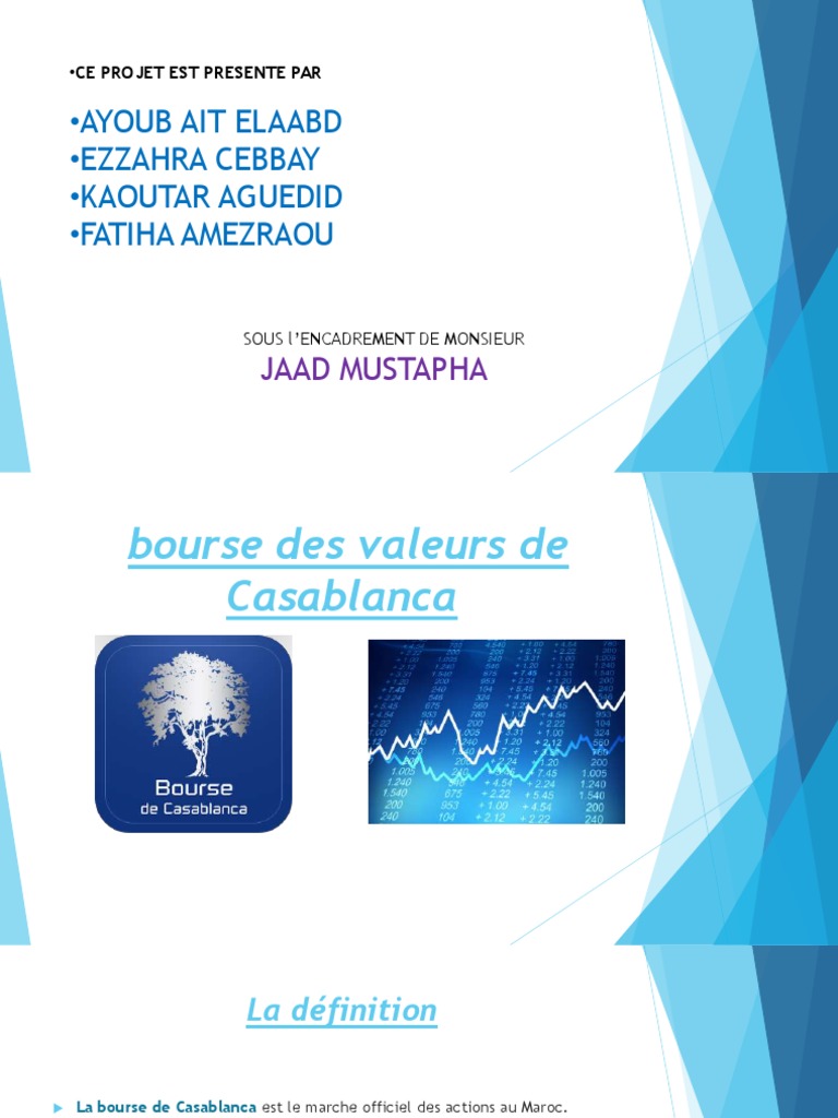 Présentation Bource de Casablanca 7 | PDF | Bourse des valeurs | Marché ...