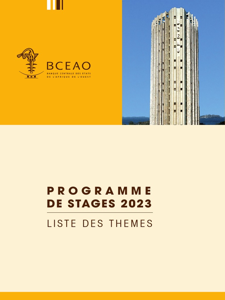 Liste Des Thèmes de Stages 2023 | PDF