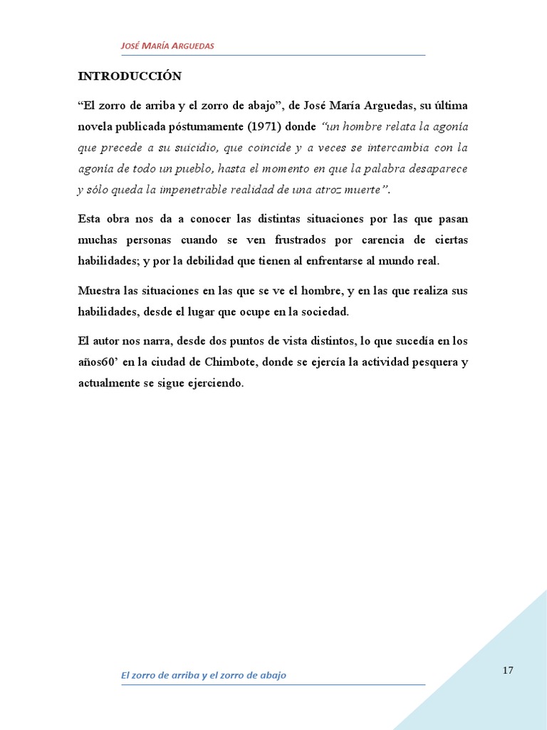 El EL ZORRO DE ARRIBA Y EL ZORRO DE ABAJO Mas | PDF