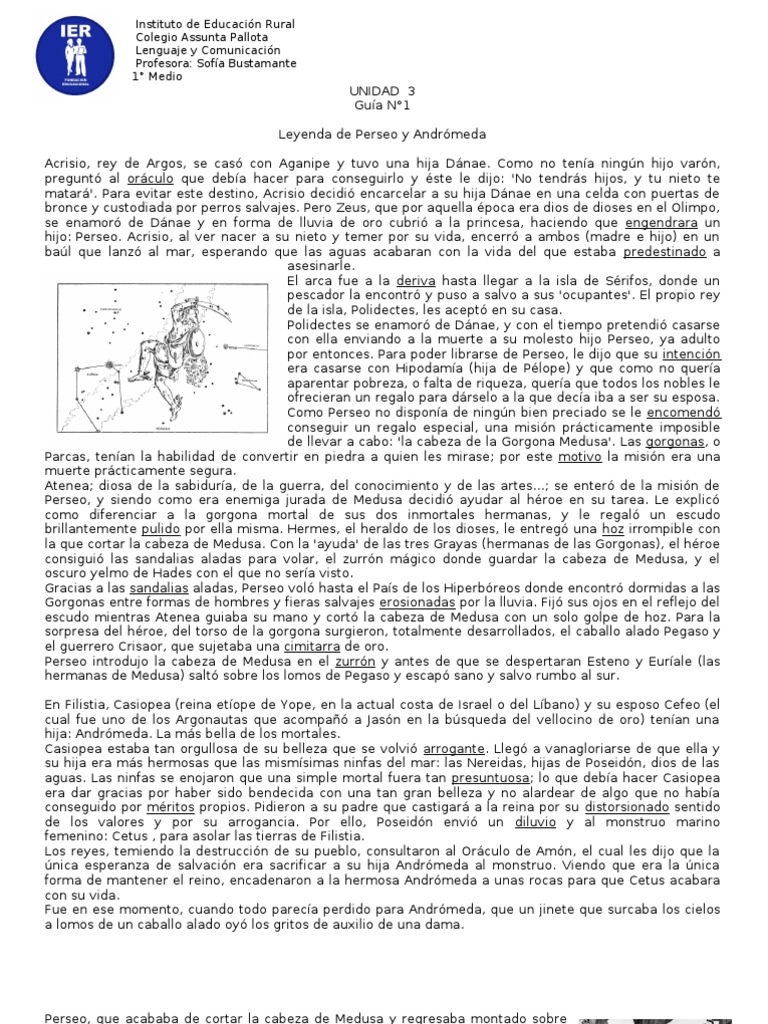 Leyenda de Perseo y Andrómeda | PDF | Medusa | Mitologia Europea