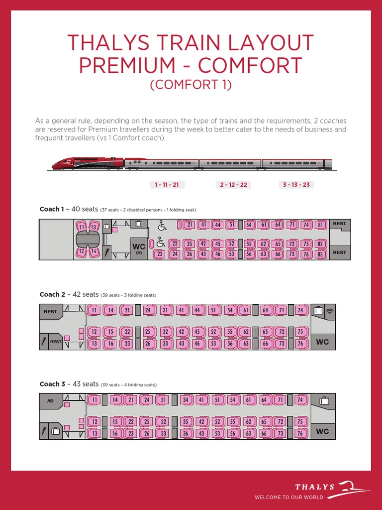 Thalys Train Seating Layout Guide | PDF | Land Vehicles | Motor Vehicle