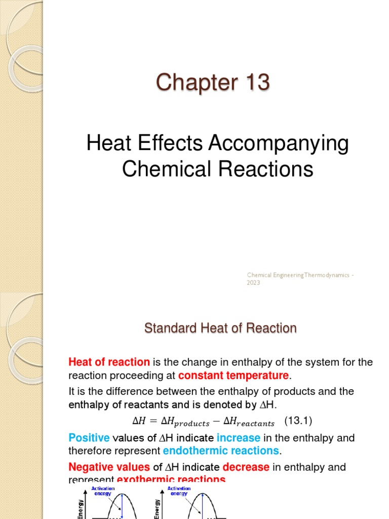 CH 13 Heat Effects | PDF | Chemical Reactions | Combustion