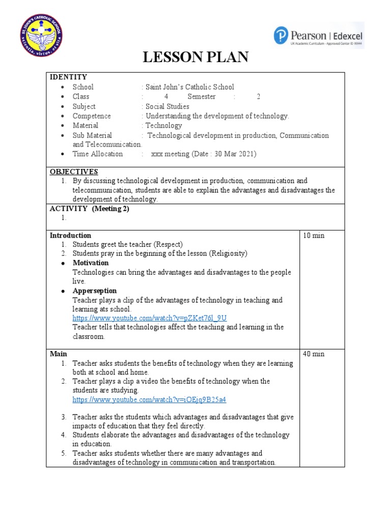 P4 Social Studies Week 2 Term 4 | PDF | Teachers | Lesson Plan