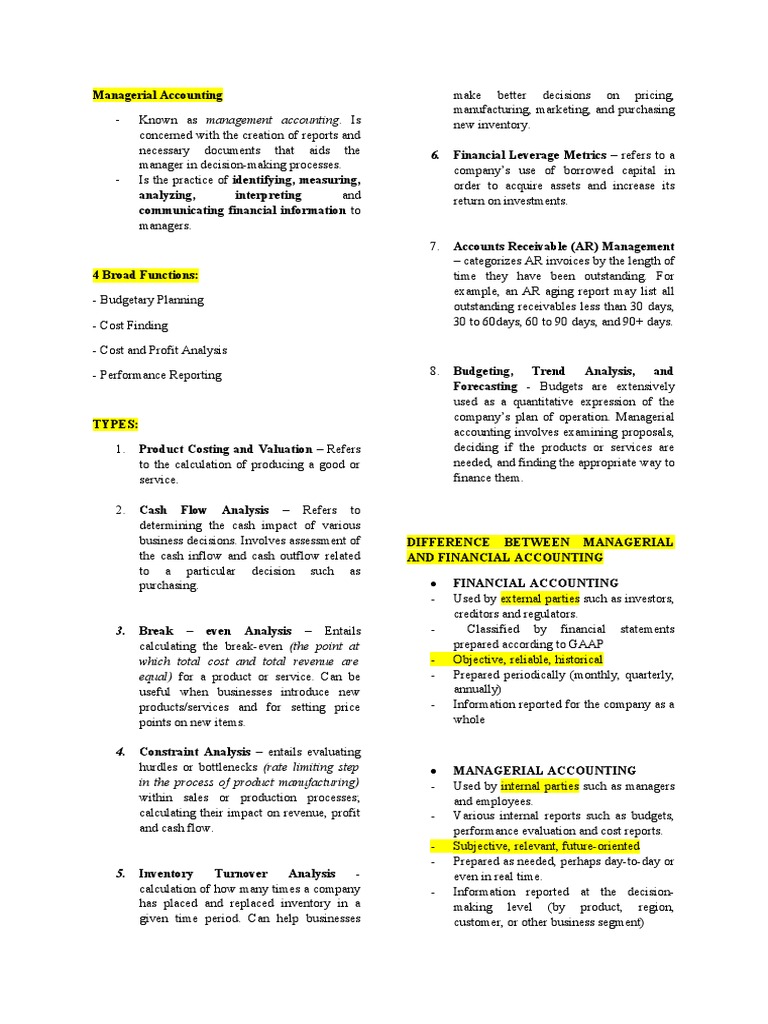 Reviewer in Accounting | PDF | Cost | Management Accounting